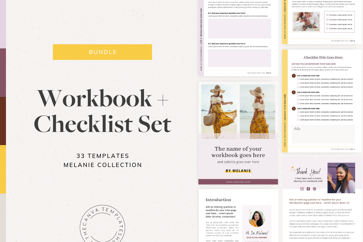 Workbook + Checklists Canva Templates