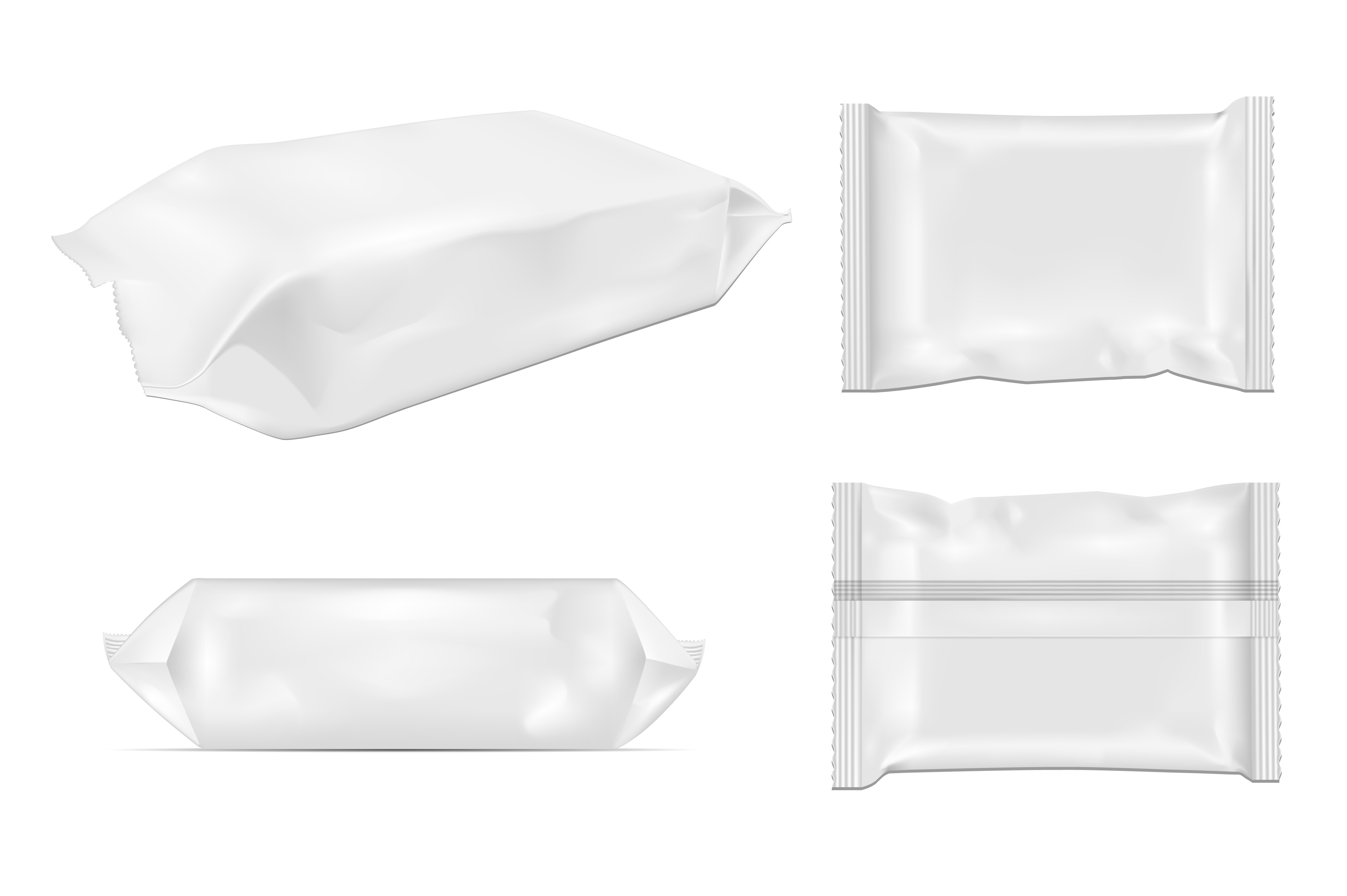 White food snack pack, a Merchandise Mockup by Kseniia_designer's shop