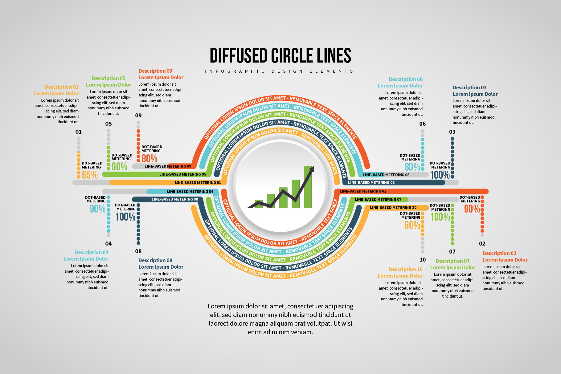 Diffused Circle Lines Infographic, a Templates & Theme by h.utomo