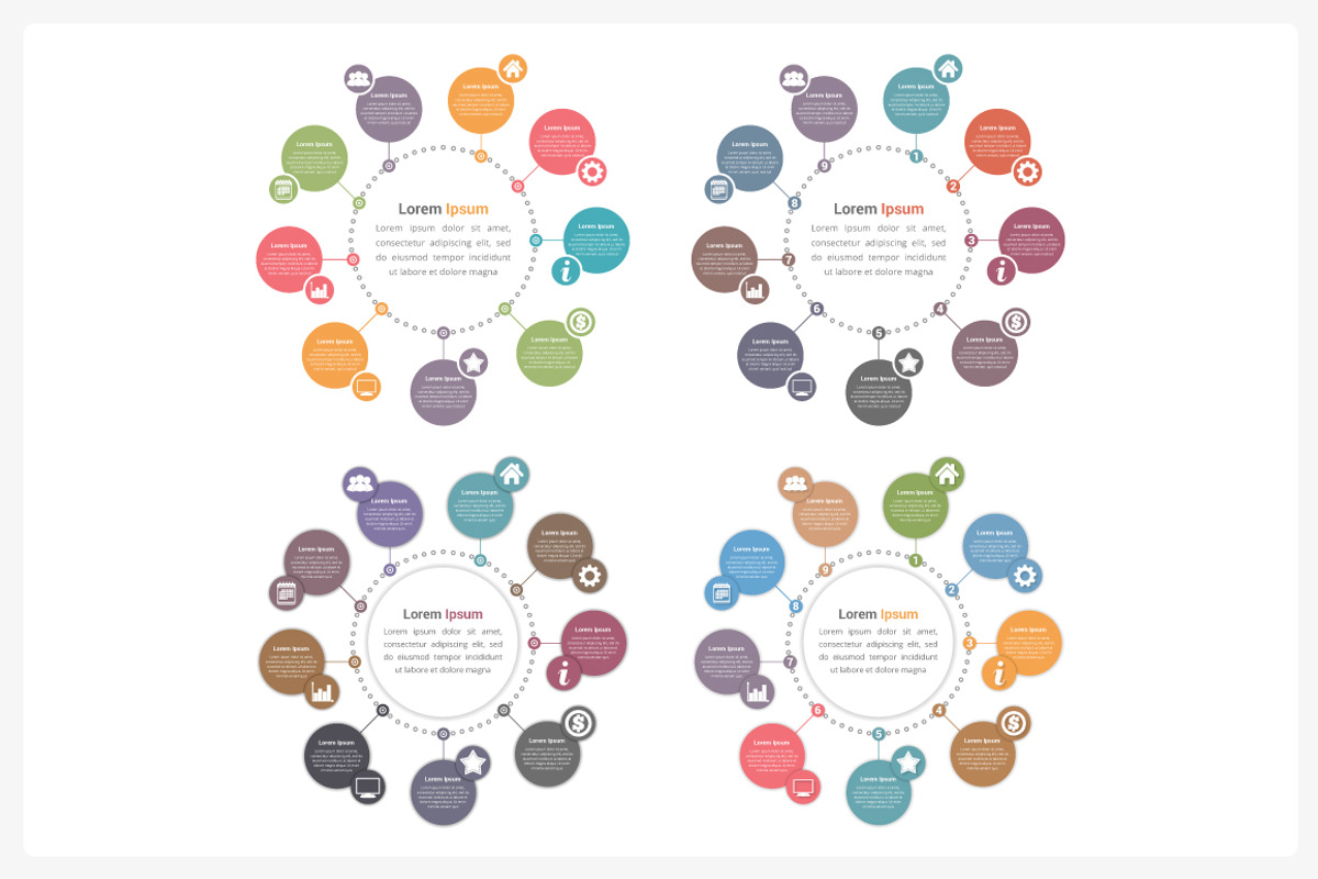 Circle Diagram Templates, a Graphic by PixMarket
