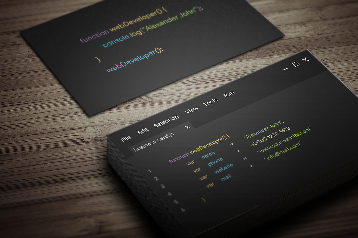 Programmer Business Card Template | Creative Market