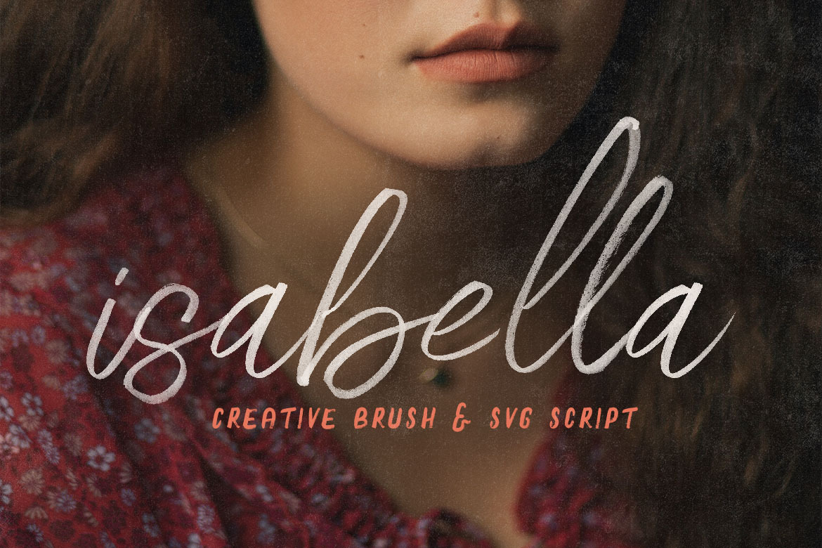 Isabella SVG Script Font, a Script Font by Cruzine