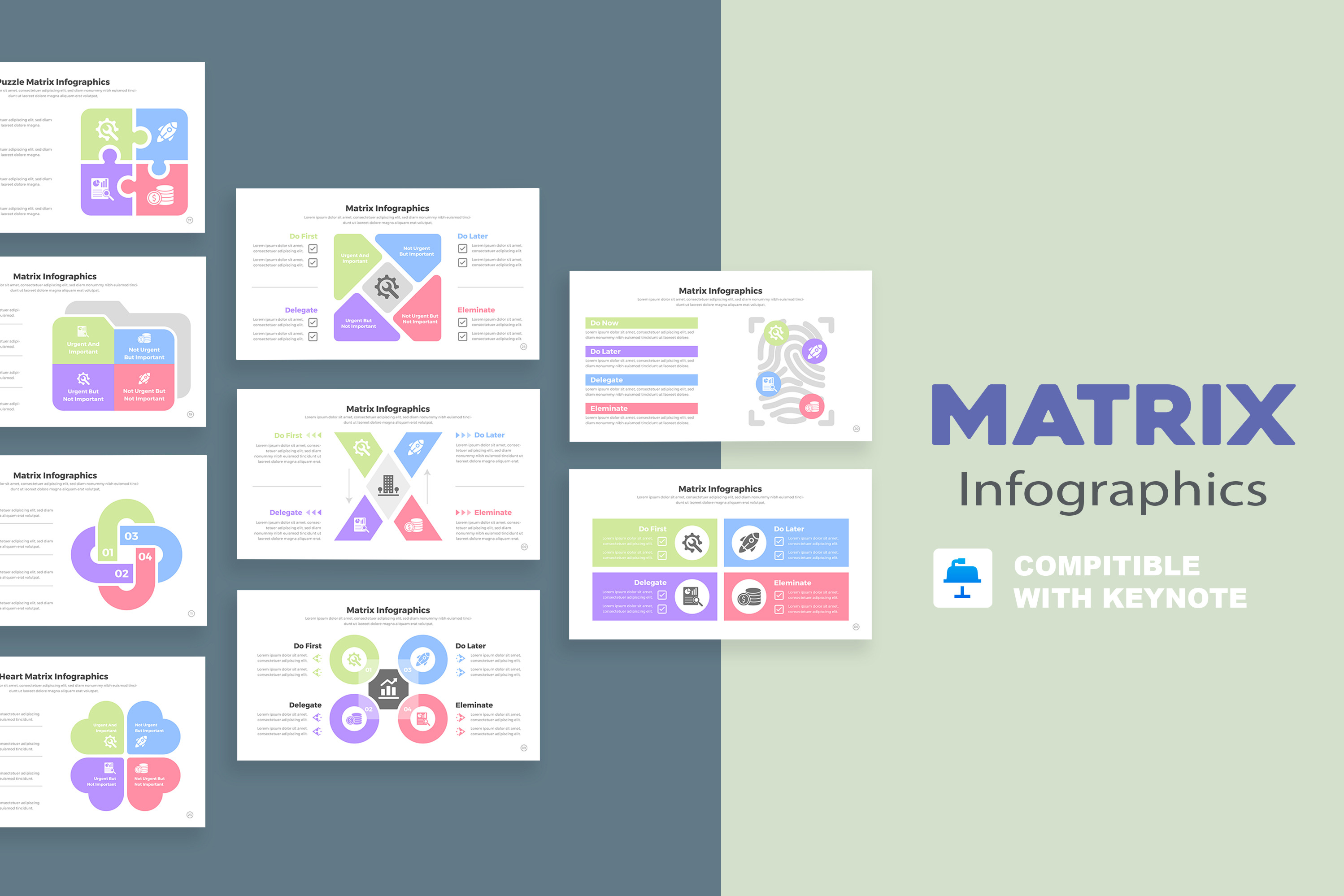 Matrix Infographic Keynote