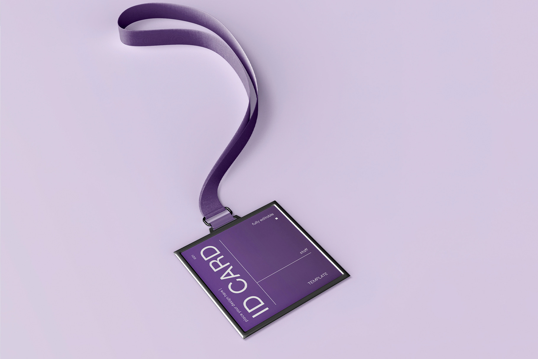 3d Square ID Card Mockup, a Product Mockup by The Rose Project