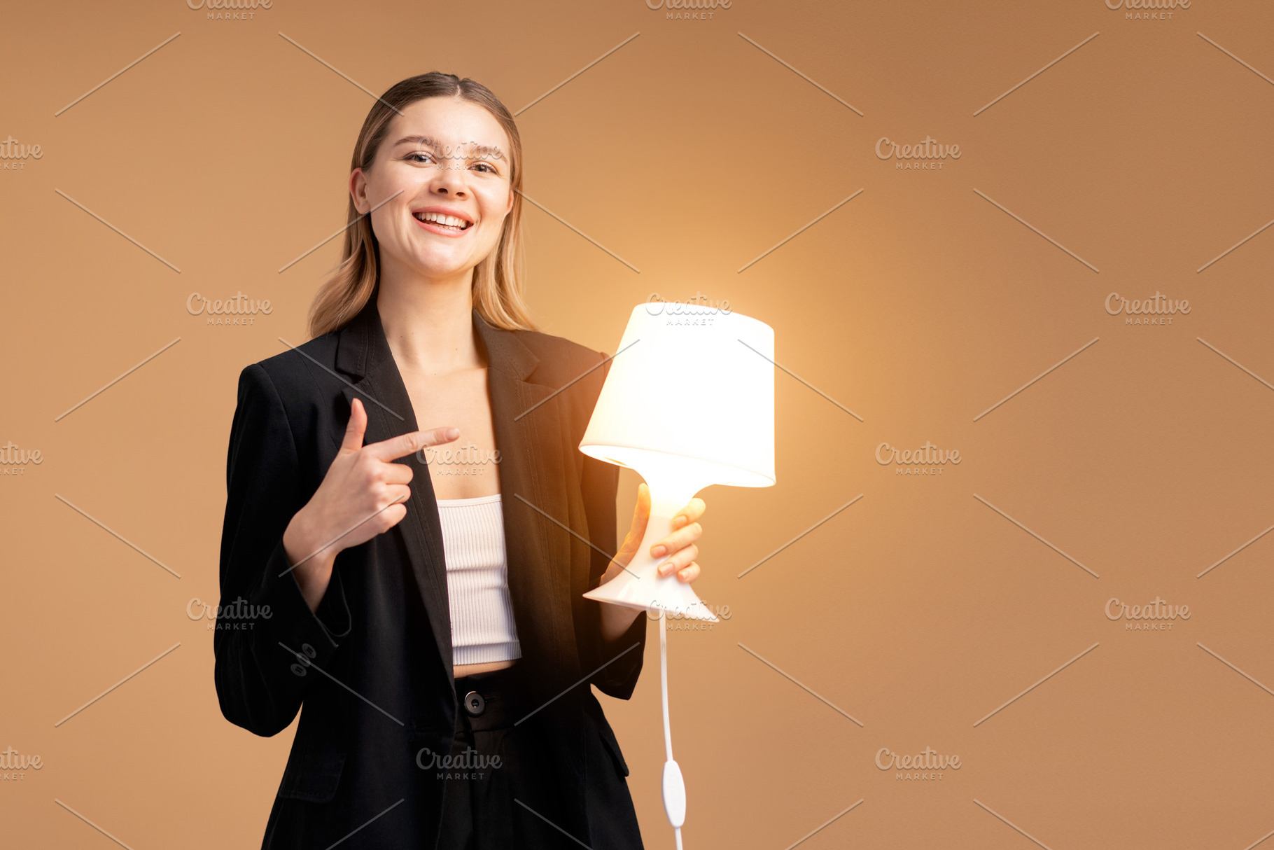 Creativity and innovative are keys to success. Concept of new idea and ...