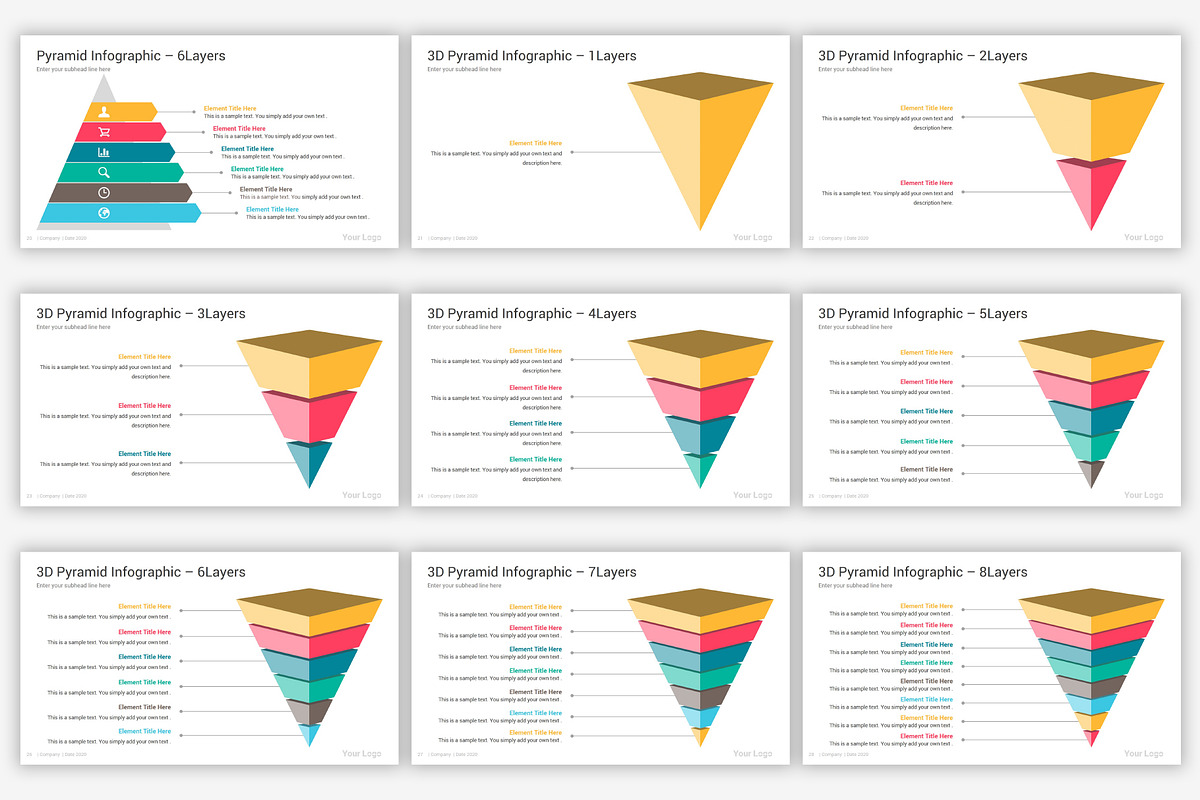 Pyramid Google Slides Infographics, a Presentation Template by SlideOne