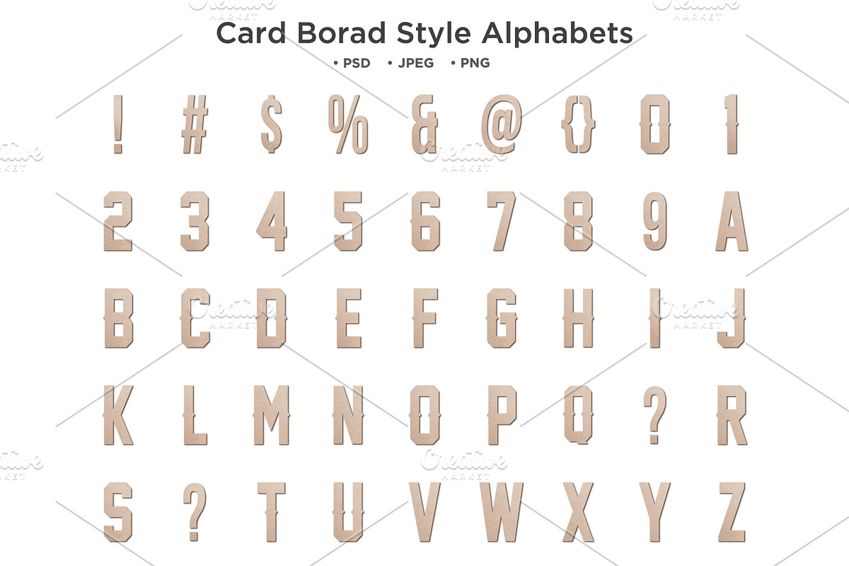 Cardboard Style Alphabet Typography, a Layer Style Add-On by shahsoft ...