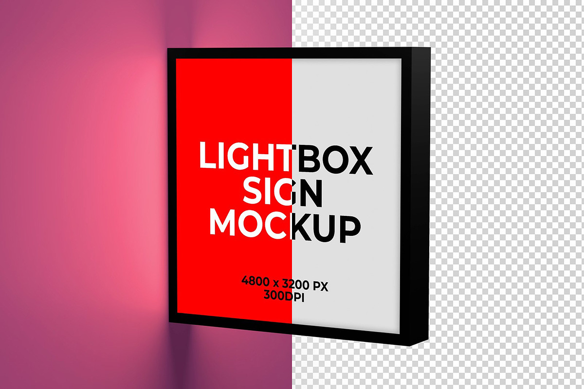 Lightbox Sign Mockup, an Advertising Mockup by Medialoot