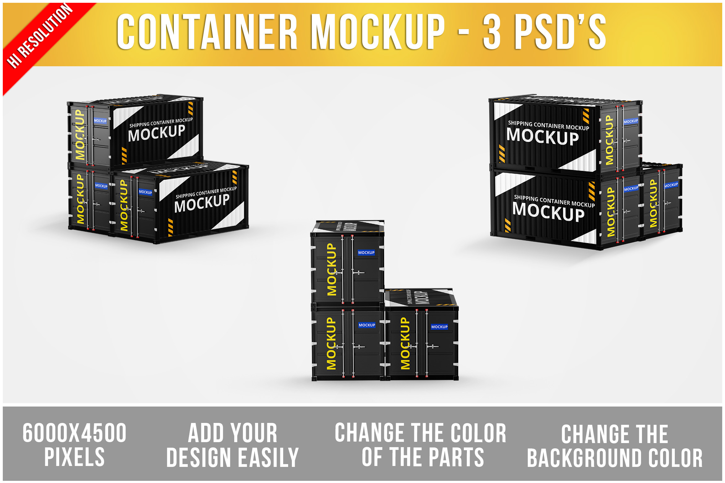 ontainer Mockup PSD, a Packaging Mockup by Bruno's Shop