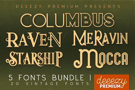 5 Fonts Bundle 4, a Font by Deeezy