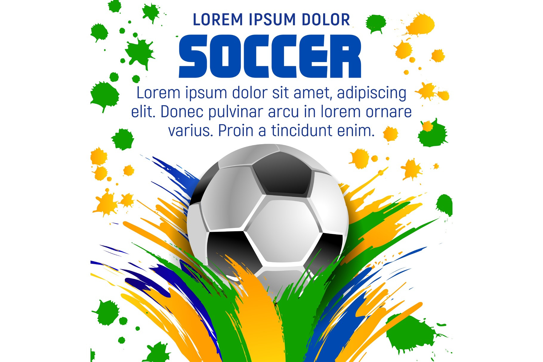 Soccer ball poster for football sport tournament, an Illustration by ...