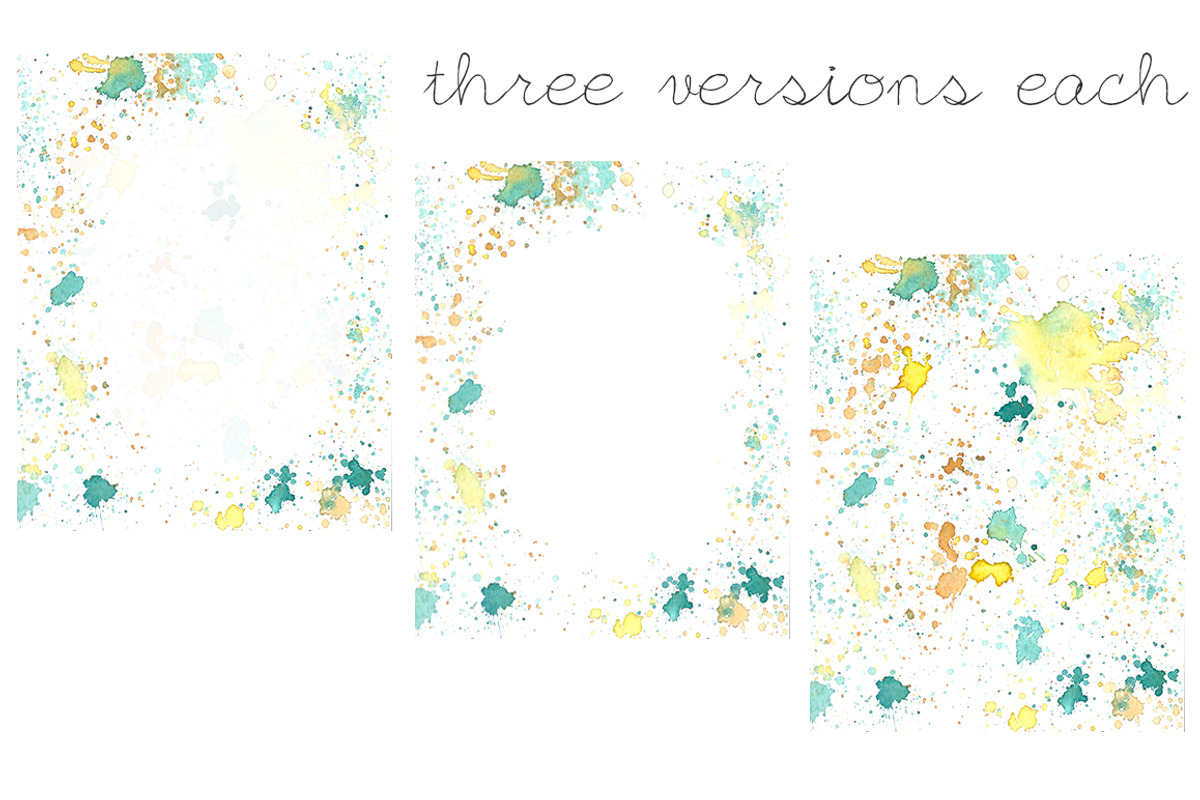 12 Splatter Borders, a Texture Graphic by plaidGecko