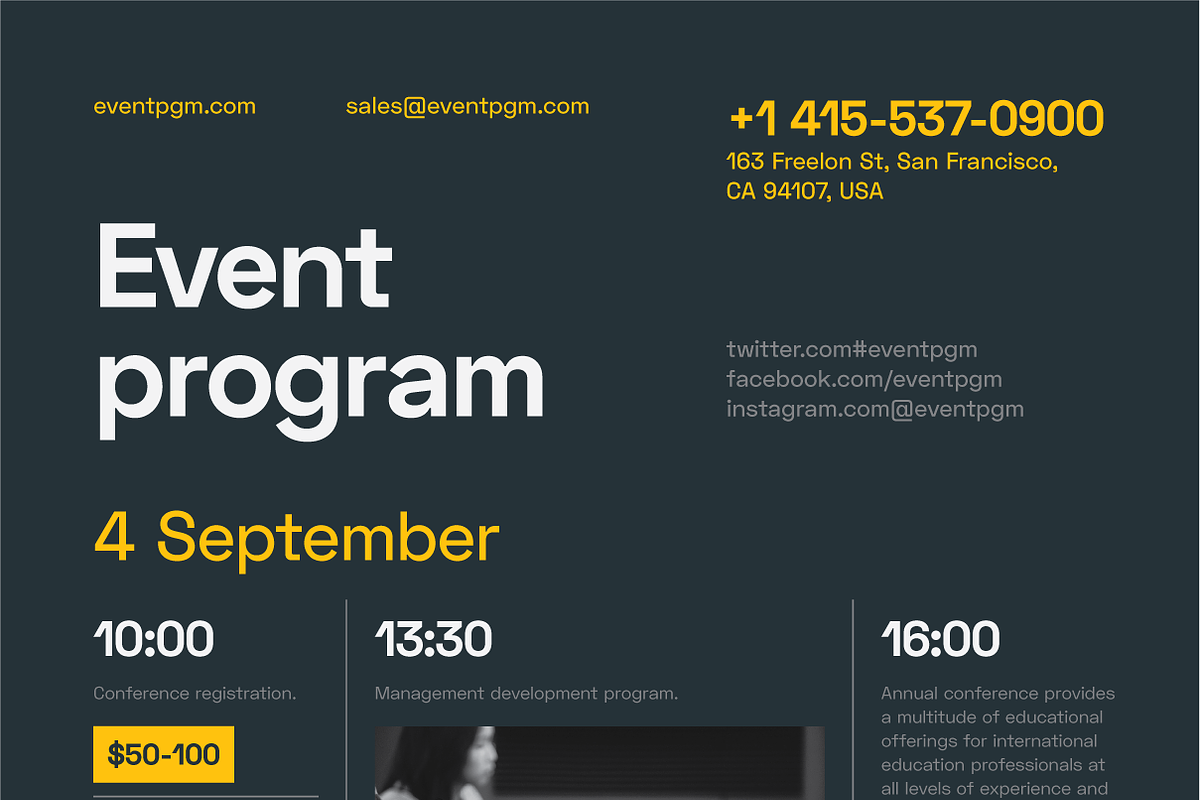 Event Schedule Poster Template, a Flyer Template by EDT.Graphics