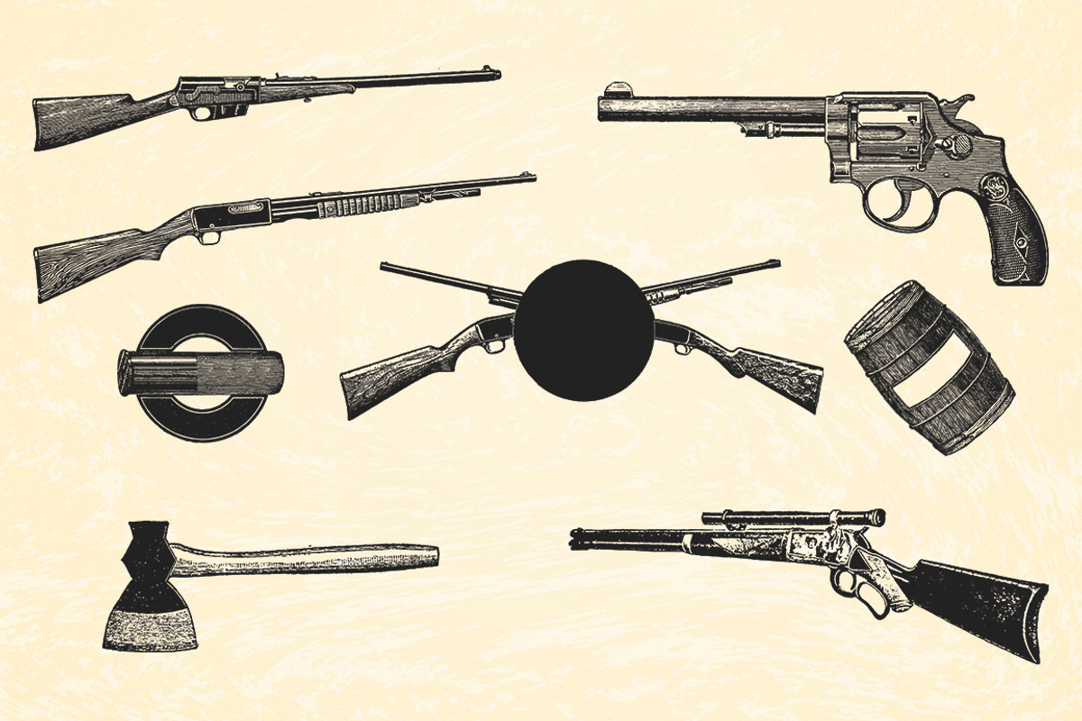 ARMAMENT - Vintage Illustration Pack, a Graphic by AndrewPixel