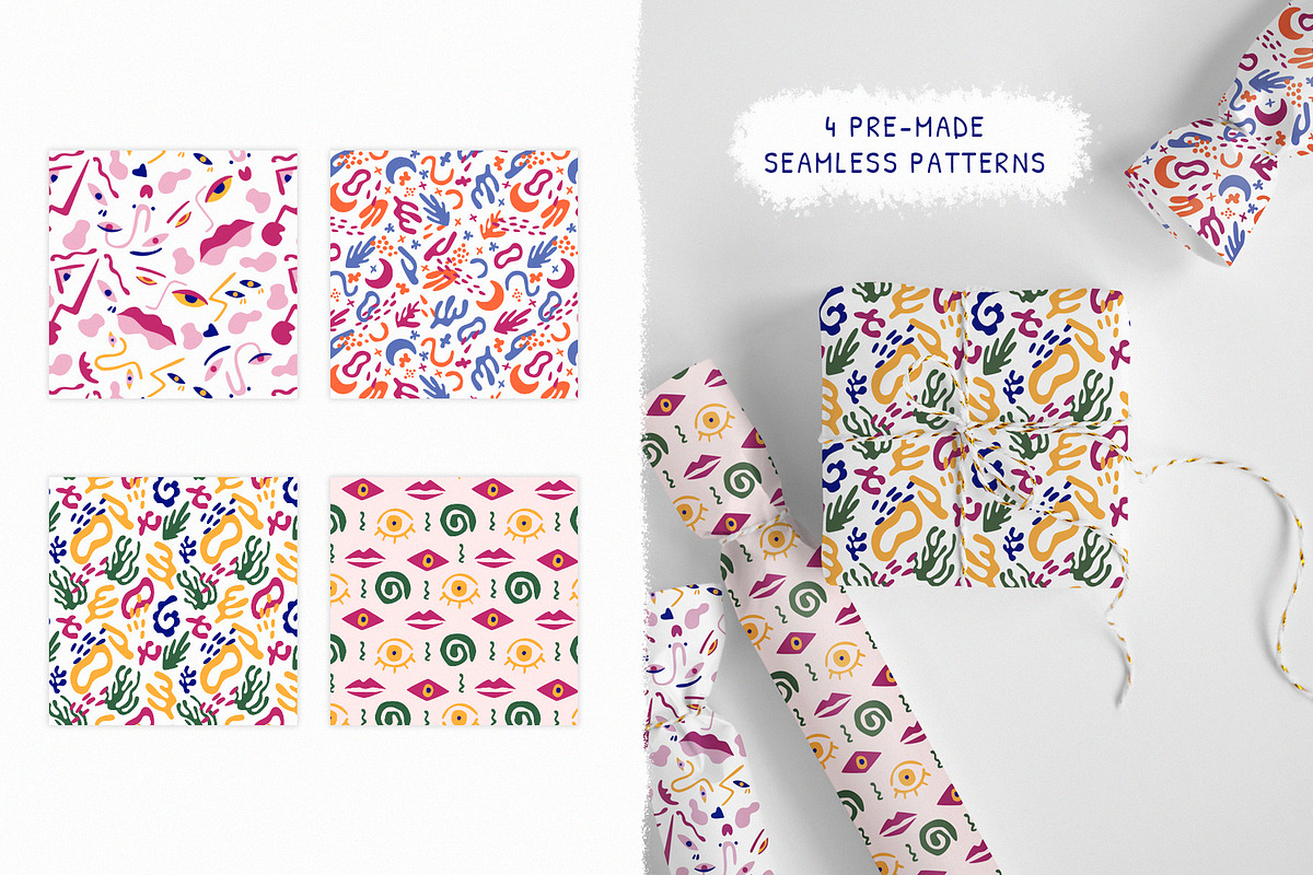 Surreal faces and Matisse shapes