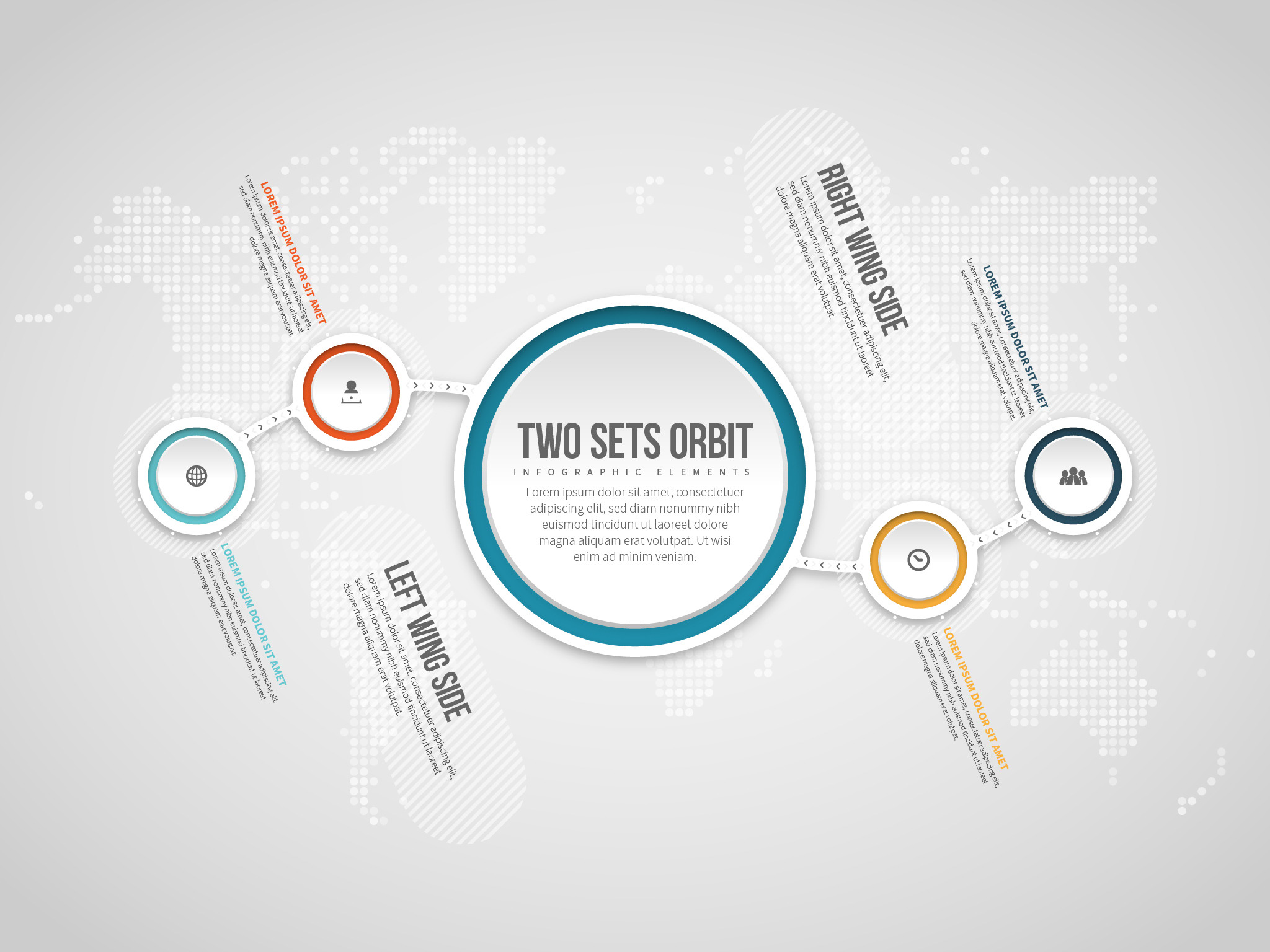 Two Sets Orbit Infographic, a Templates & Theme by h.utomo