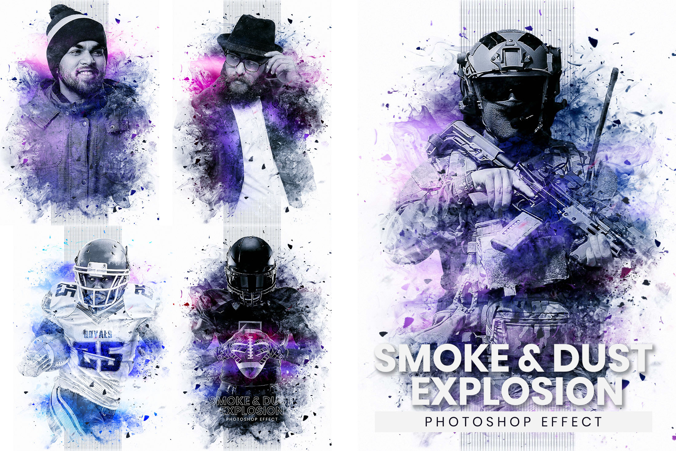 Smoke & Dust Explosion Photo Effect