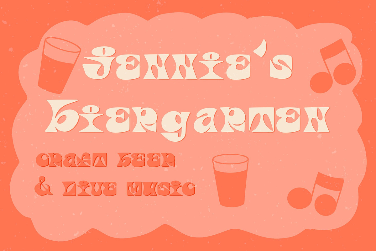 Funky Chunky 70s Hand Lettered Font