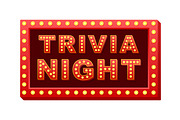 Retro light text trivia night. Retro, an Education Illustration by DG ...