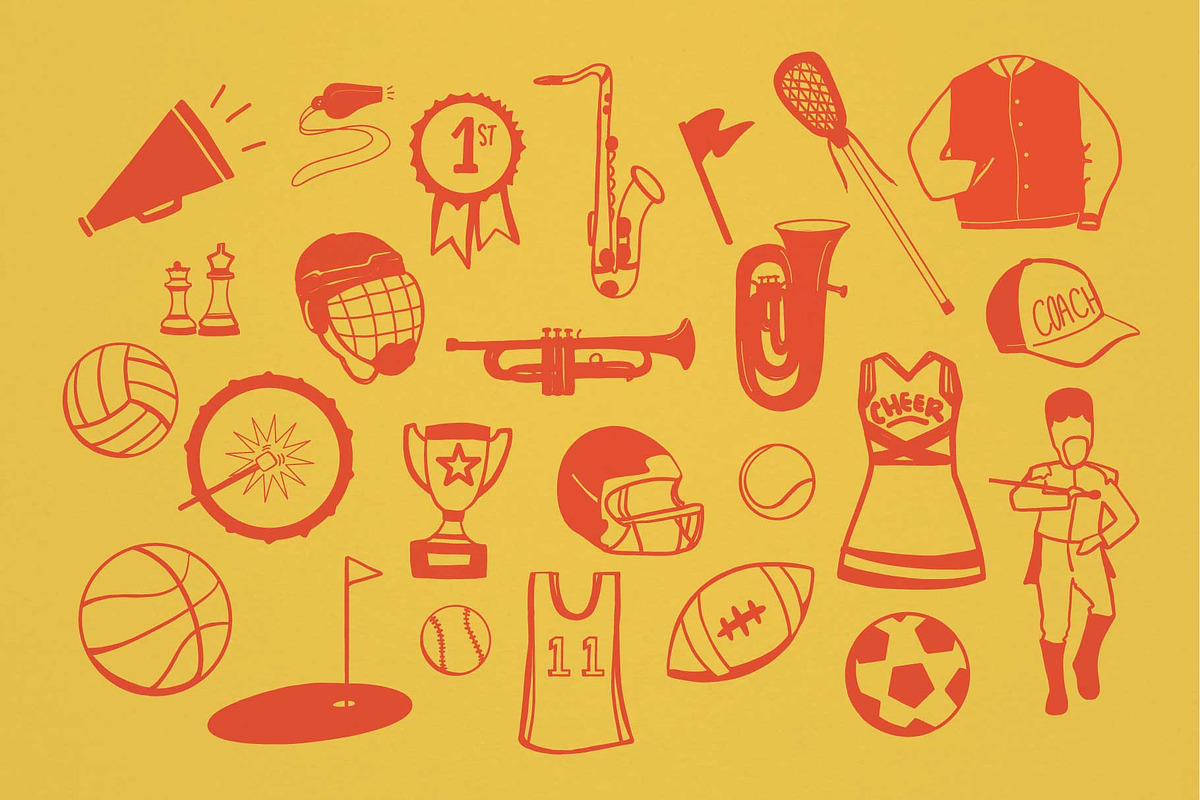 Pep Rally | Font + Illustration Set, a Sans Serif Font by Urban Wild Studio