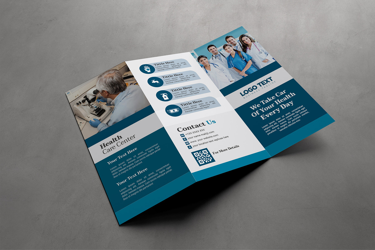 Medical Trifold Brochure Design, a Brochure Template by MRI STUDIO