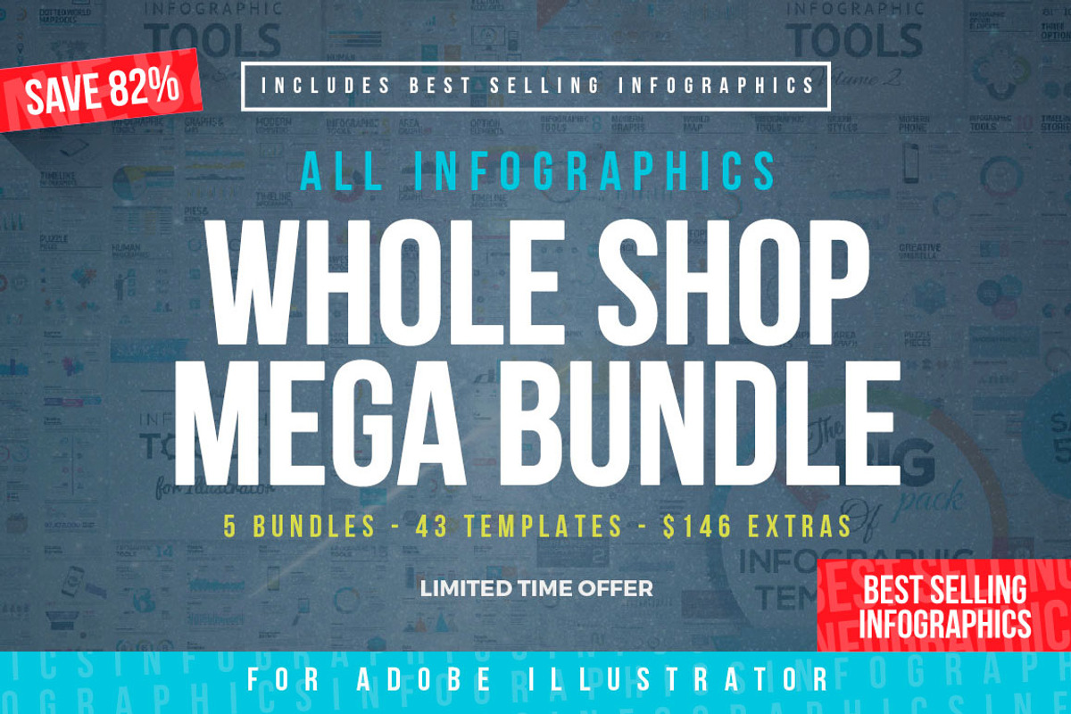 [82% Off] Infographic Mega Bundle, a Work Illustration by Infographic Template Shop