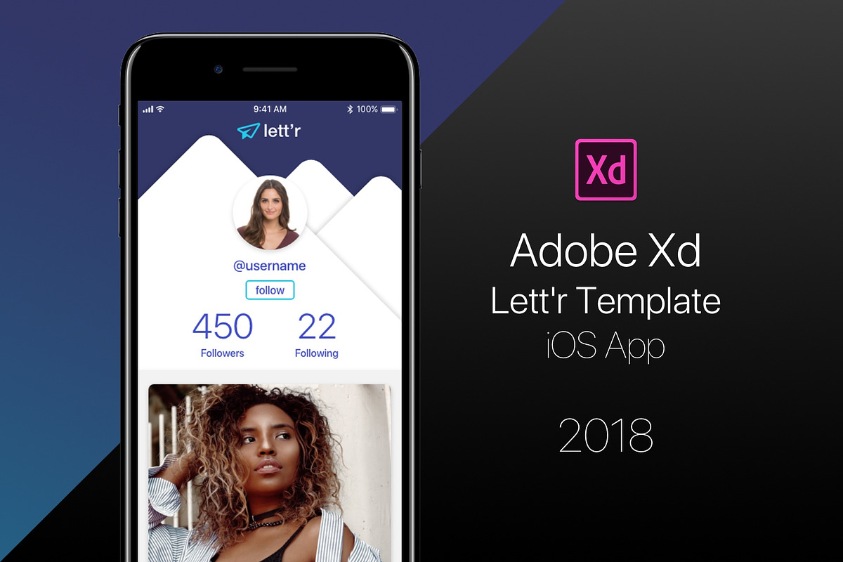 iOS Lett'r UI Adobe Xd Kit Template, a Templates & Theme by Wild Icon