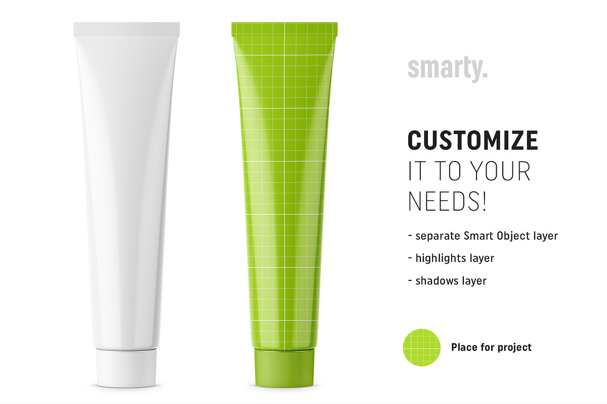 Toothpaste tube mockup, a Packaging Mockup by Smarty Mockups