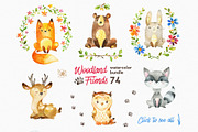 Woodland Friends. Watercolor bundle, an Animal Illustration by StarJam