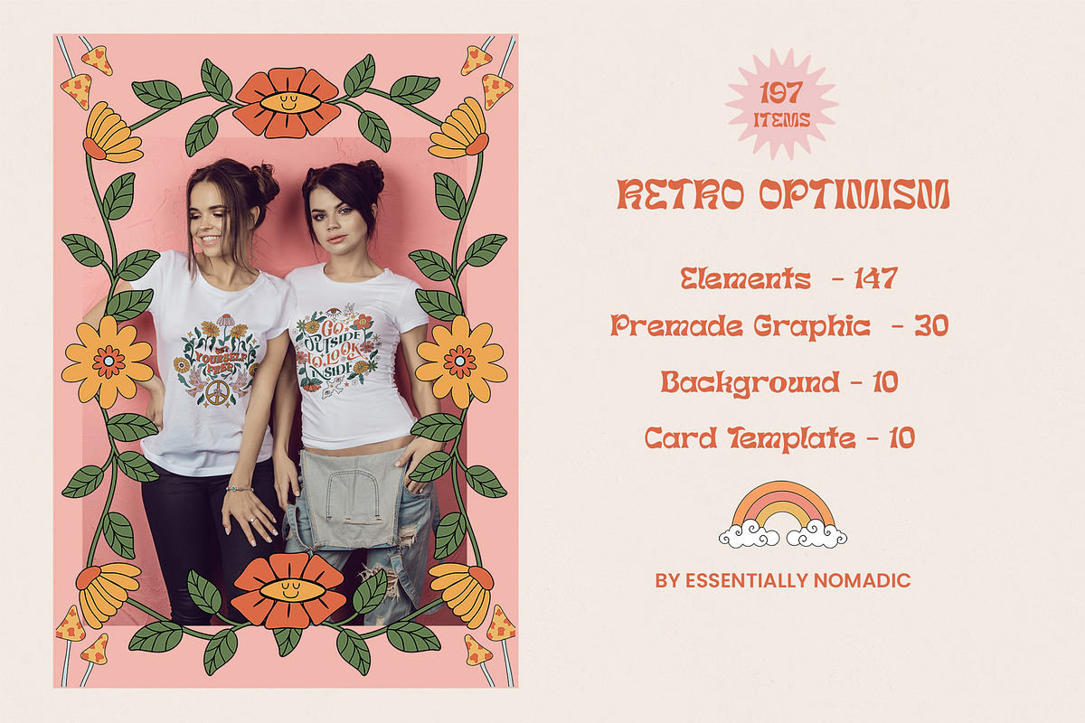 Retro Optimism Graphic Collection, an Illustration by Essentially Nomadic