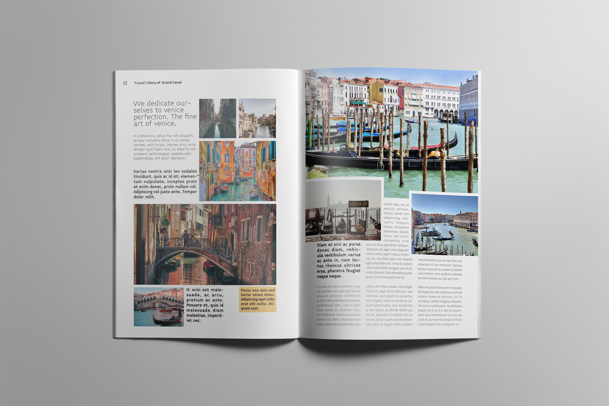 Travel Magazine Layout Design