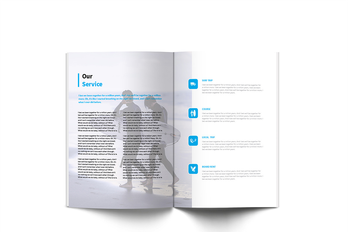 High Wave - Surfing A4 Brochure, a Brochure Template by Incools Stokie