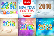 Retro New Year Posters, a Texture Illustration by TAlex
