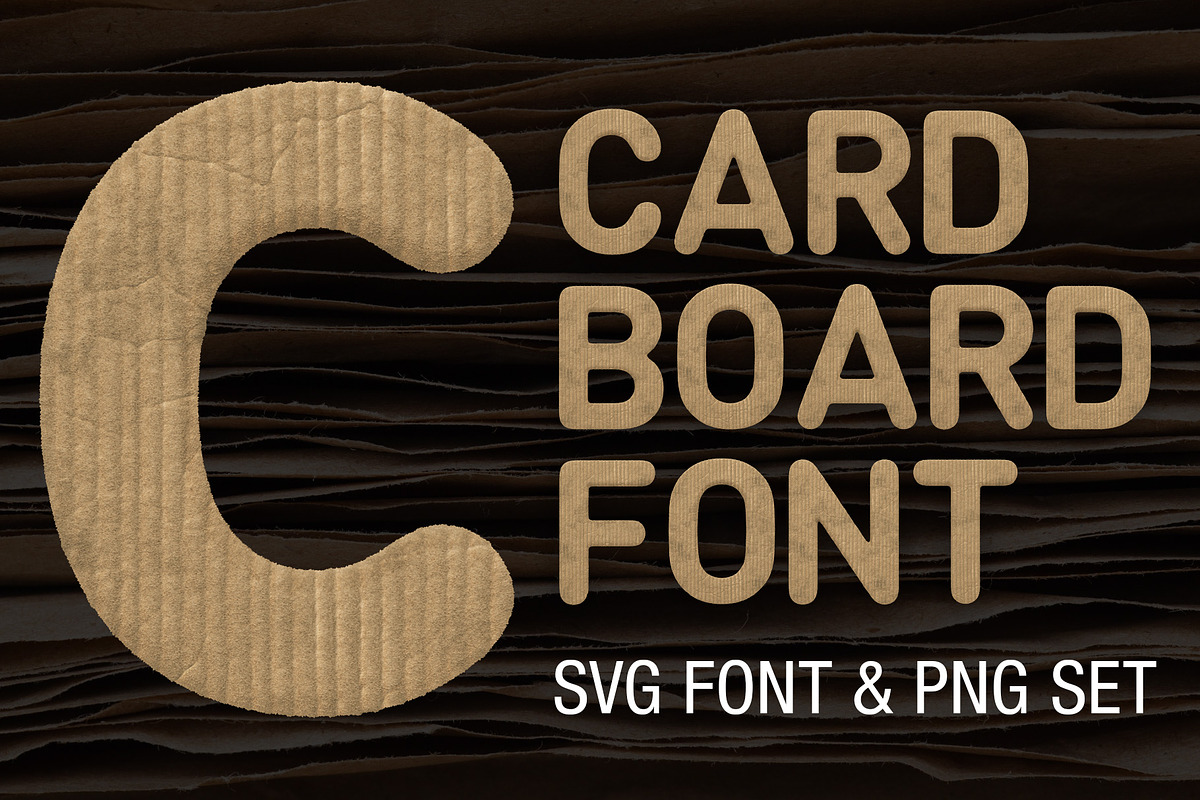 Cardboard SVG Font & PNG Set, a Symbol Font by Creative Graphics