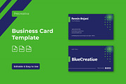 Blue Creative Business Card, a Business Card Template by Patria Ari ...