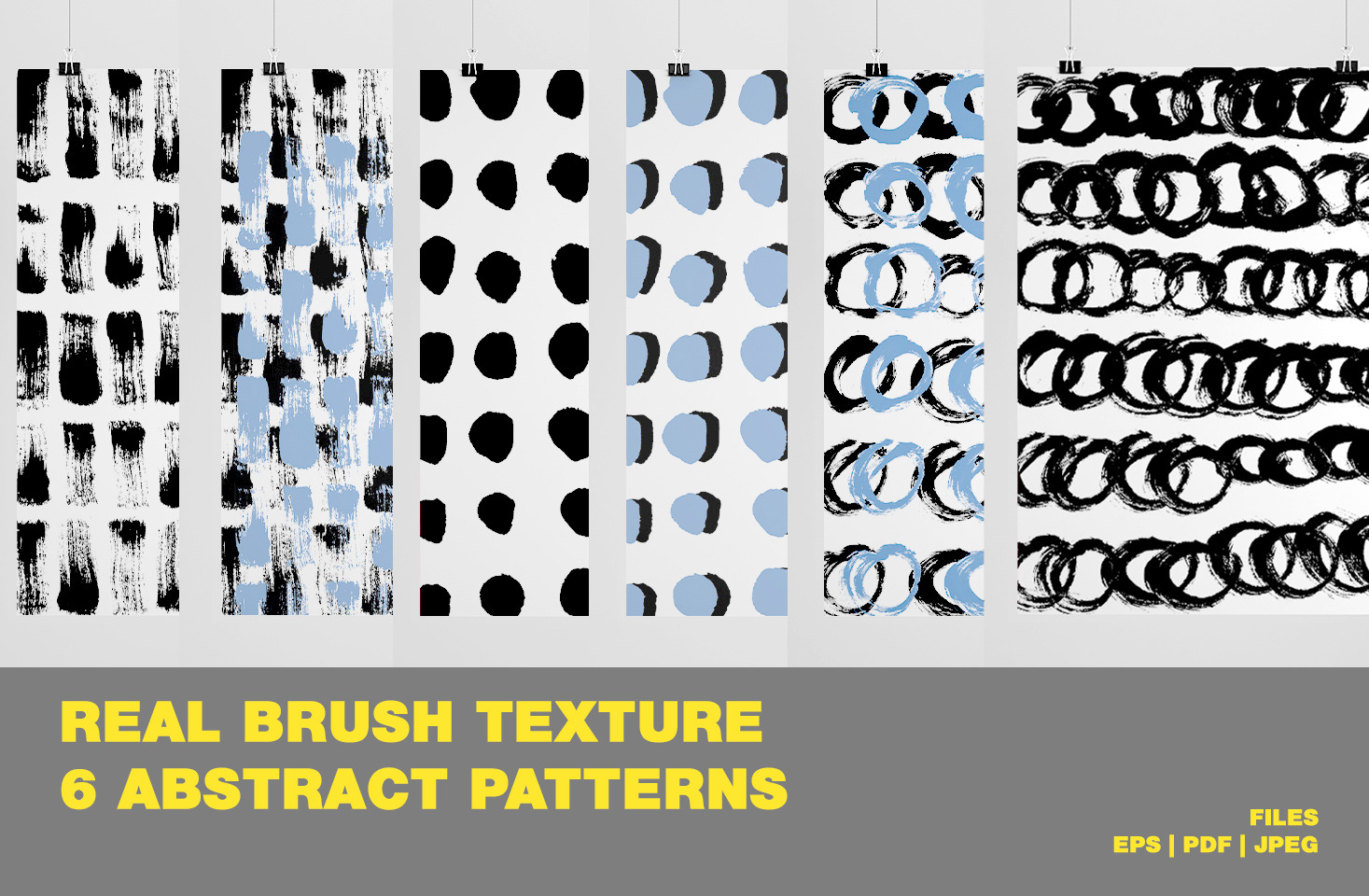 Real brush texture abstract patterns | Graphic Patterns ~ Creative Market