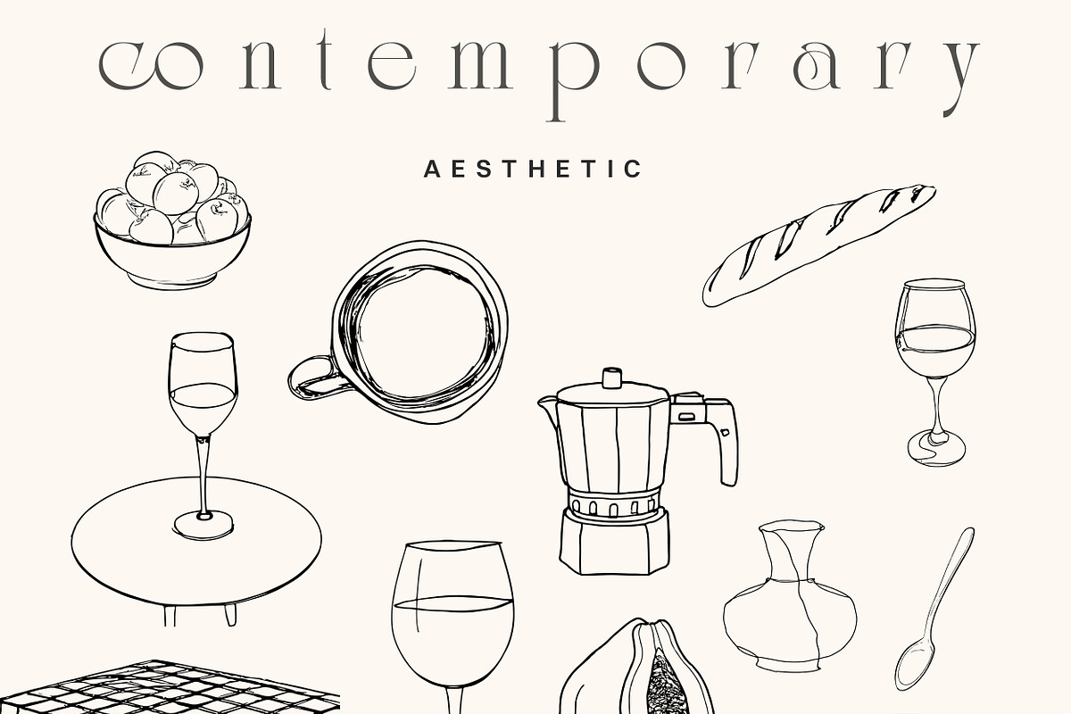 Contemporary Line Art Library