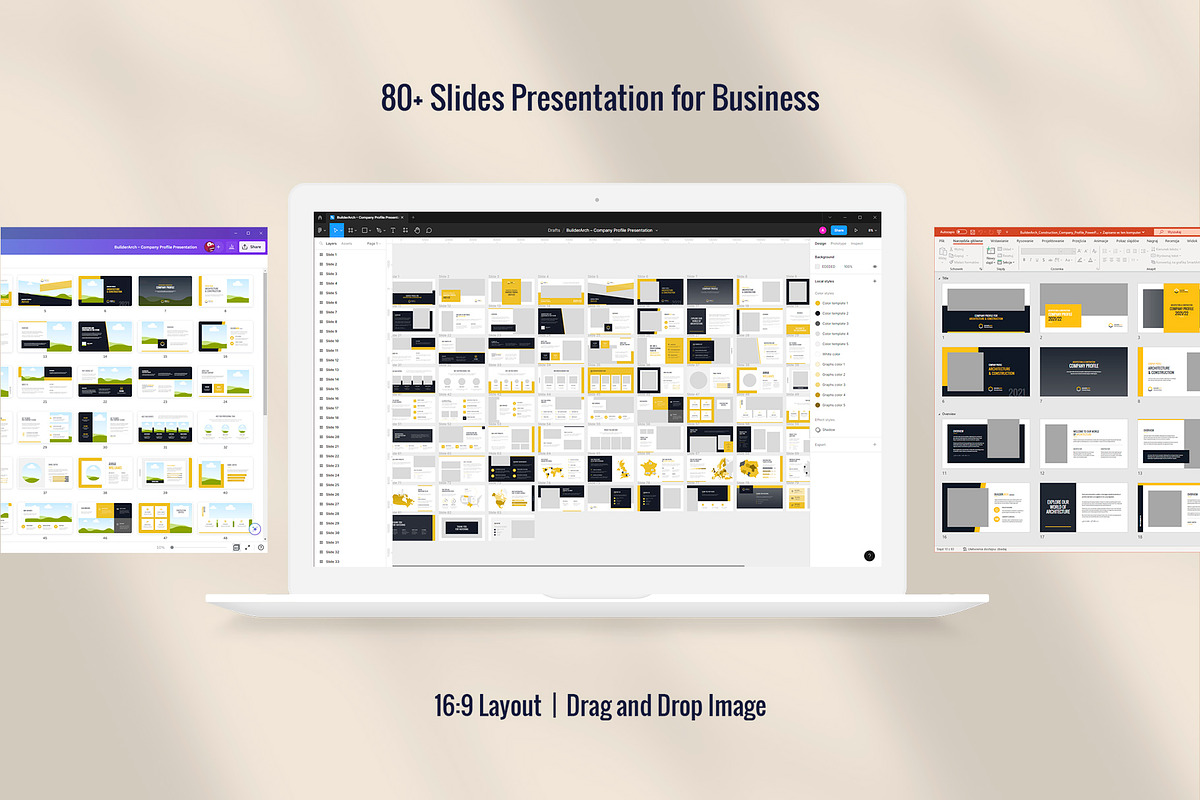 Construction Company Profile Figma PPT