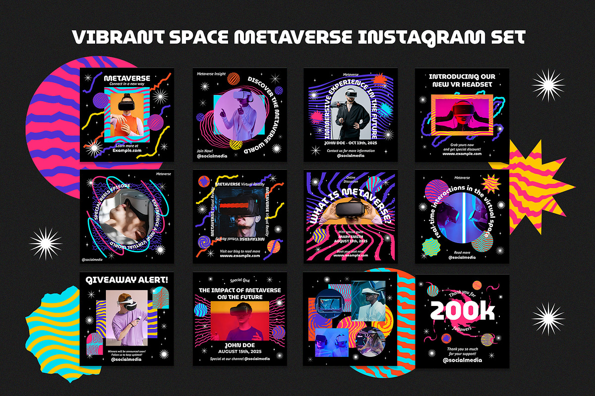 Vibrant Space Metaverse Instagram, a Social Media Template by Aiyari ...
