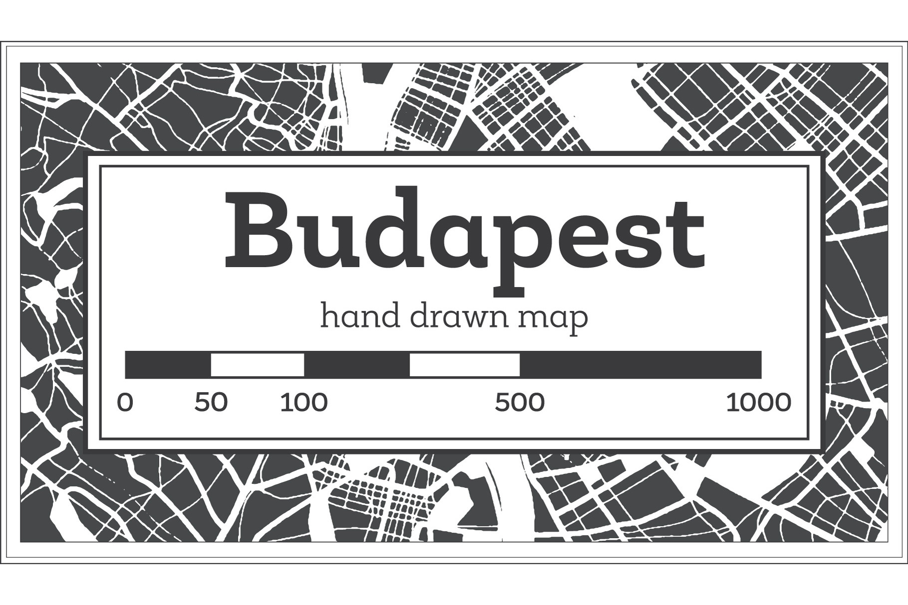 Budapest Hungary City Map in Retro, a Transportation Illustration by ...