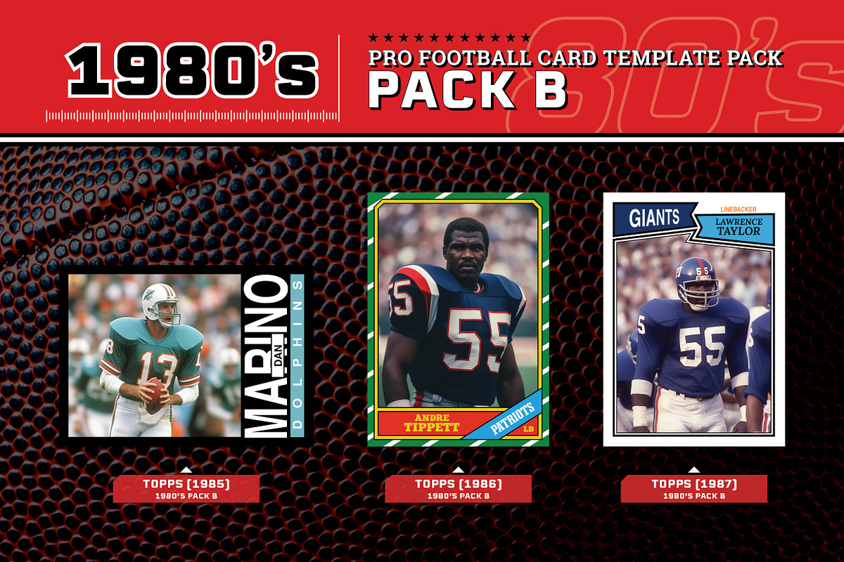 Pro Football Card Templates