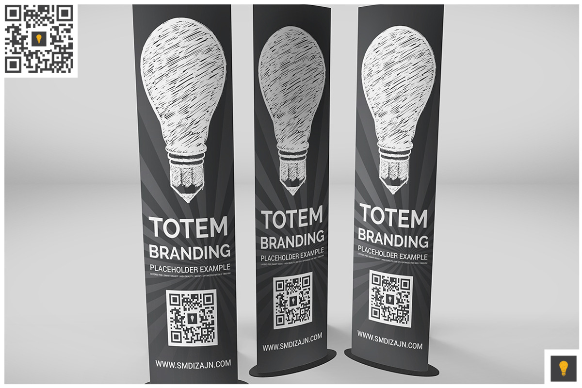 Elliptical Totem Display Mockup, an Advertising Mockup by Shocky Design ...