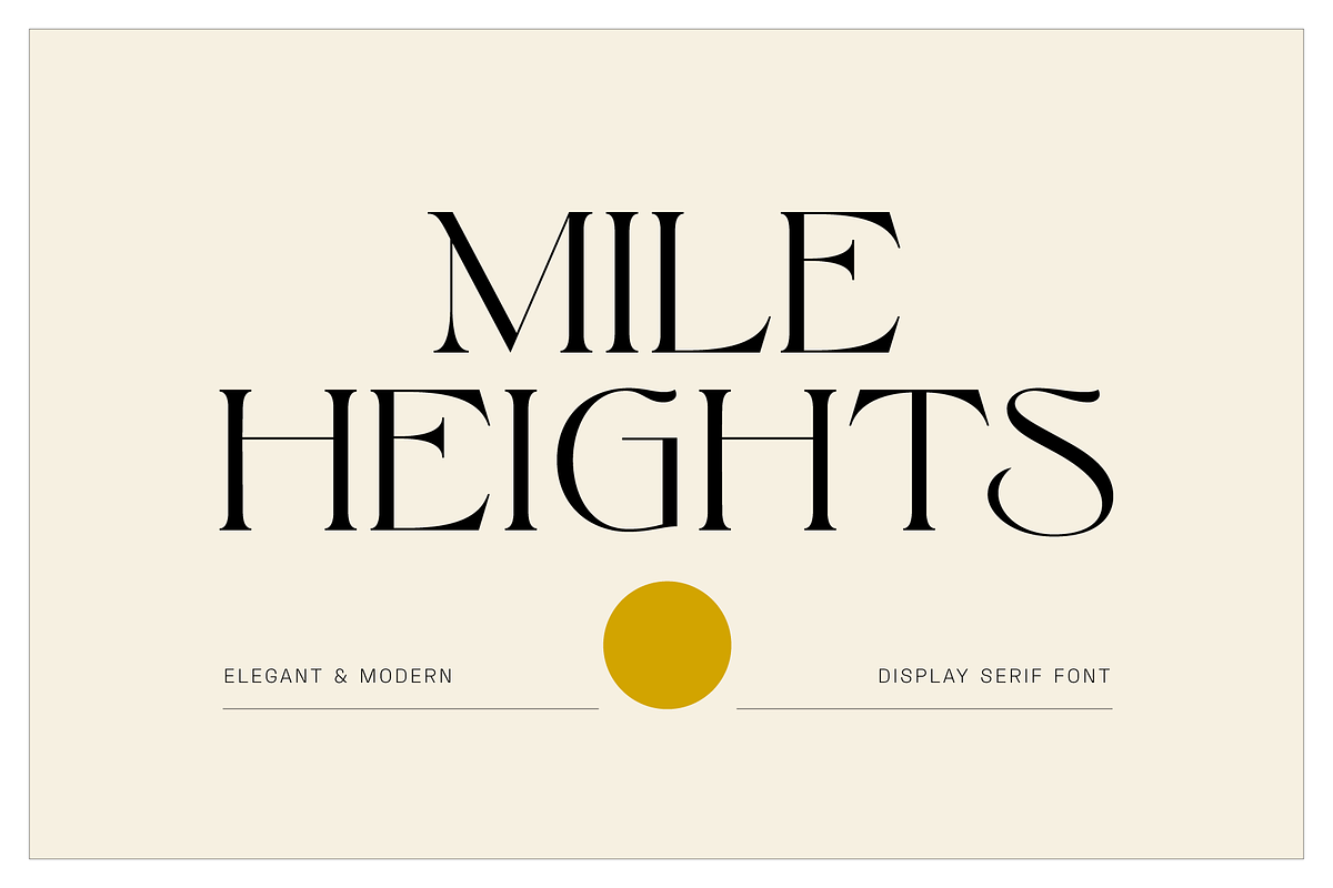 Mile Heights - Elegant Display Serif, a Serif Font by Surplus Type Co