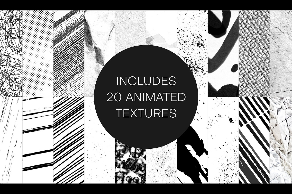 Mono Grunge – Animated Texture Pack, a Texture Graphic by Enchanted Studios