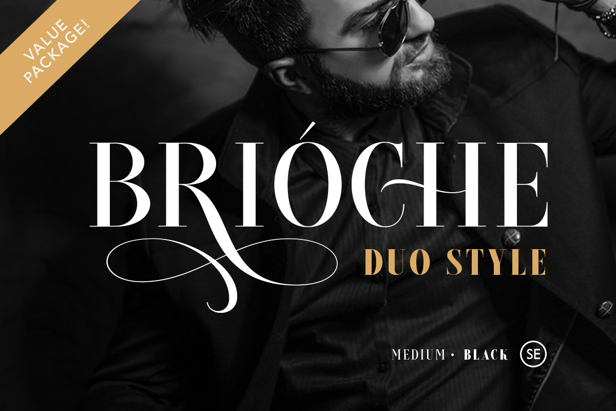 Brioche - (Medium & Black), a Serif Font by Sarid Ezra