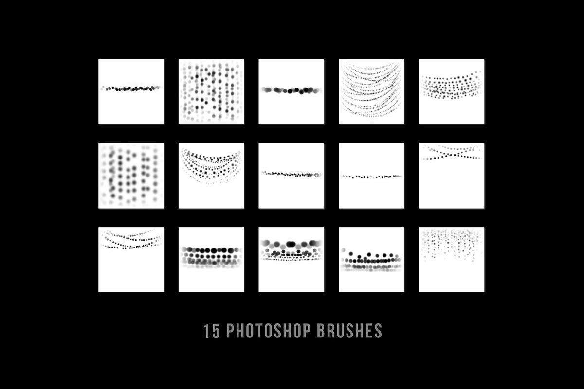 Bokeh string light photoshop brushes, a Brush Add-On by Walllow Creatives