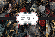 Gothic Vortex Seamless Patterns