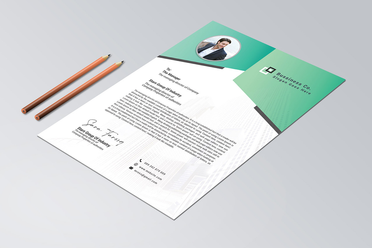 Office Letterhead Templates, a Stationery Template by Design Up