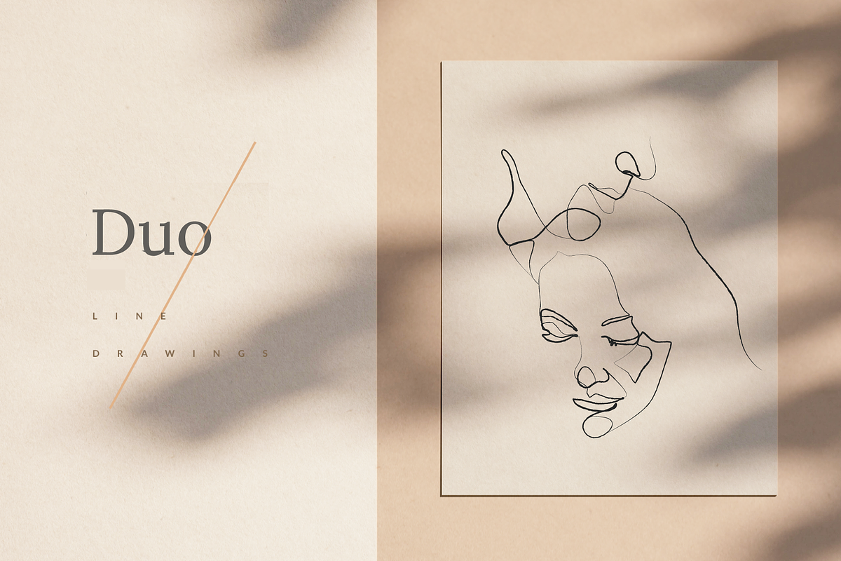 Line Drawings: Duo 12 Illustrations, an Illustration by Delightful Design