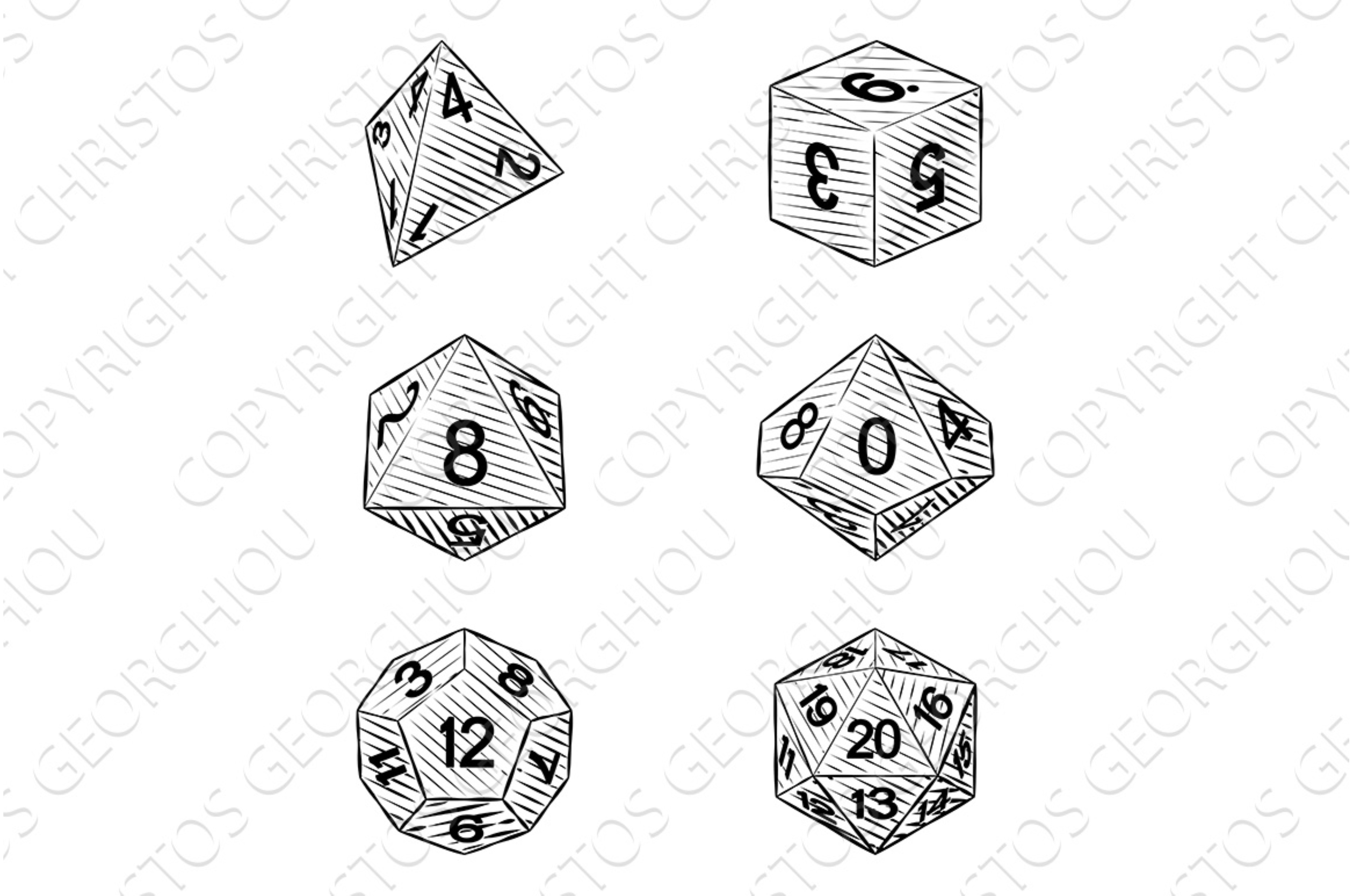 Game Dice Illustration Roleplaying, an Object Illustration by Christos ...